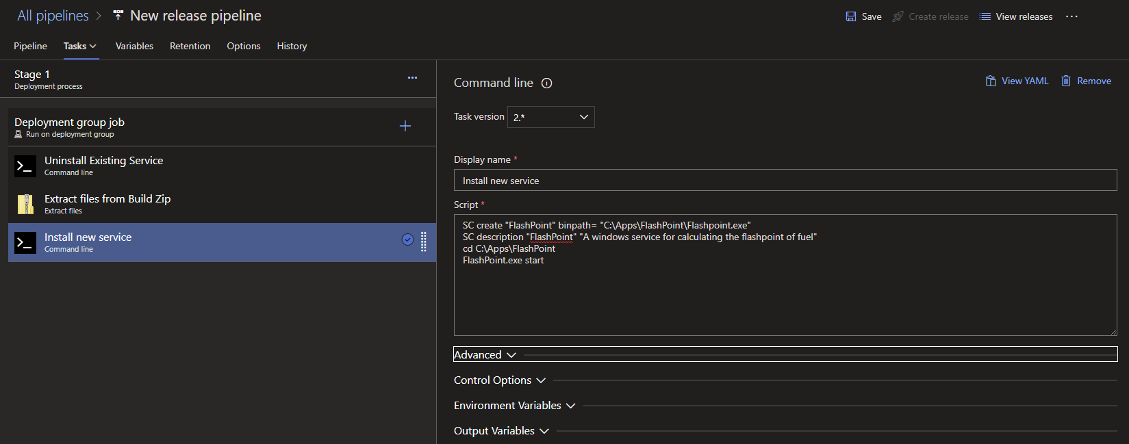 Deploy Windows Service using Azure Devops