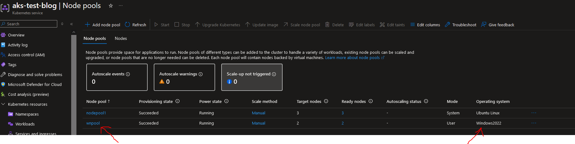 Azure Kubernetes Service Add Windows Node Pool