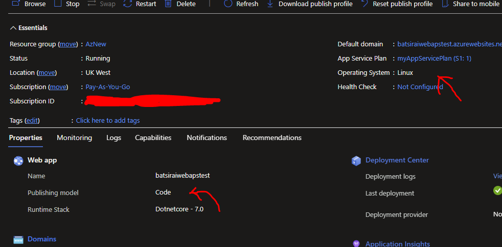 Azure App Service change Publish Model Code to Container